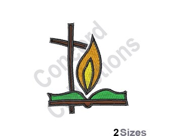 Cross and flame | Etsy