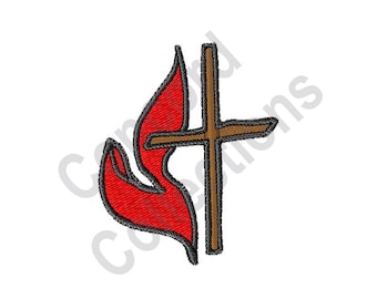 Cross and flame | Etsy