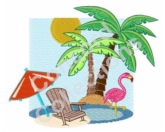 Beach Embroidery Designs