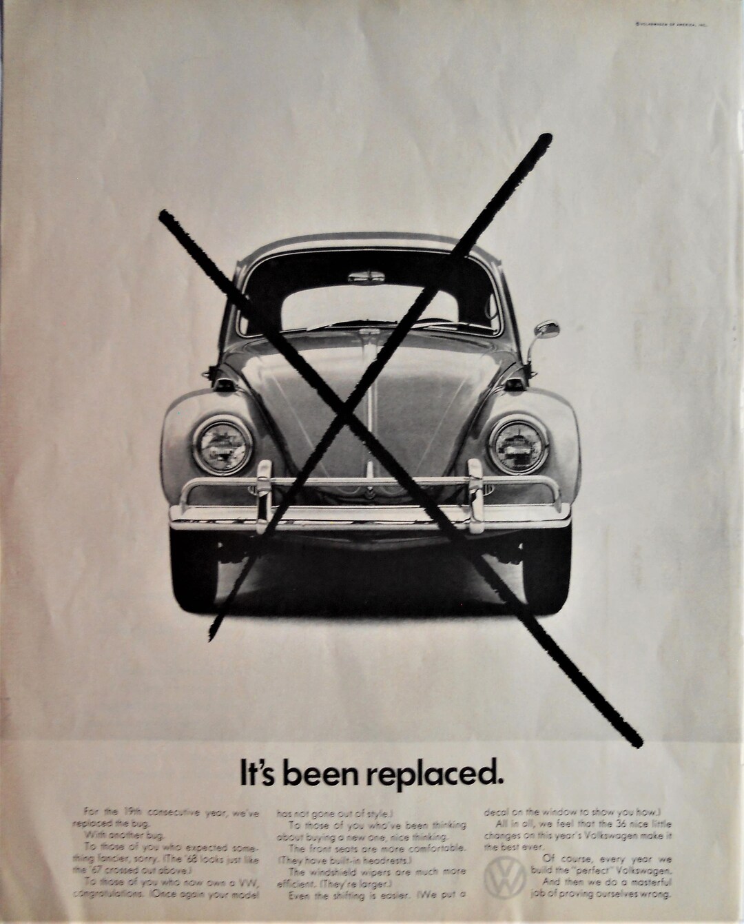 1968 VW Bug Ad. 1968 Volkswagen Bug Ad. 1968 VW Beetle Ad. 1968 ...