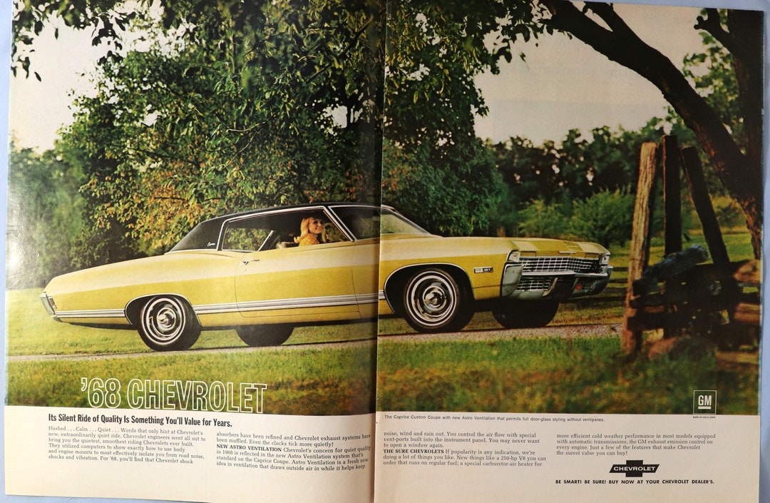 1968 Chevrolet Caprice Car Advertisement. Vintage 1968 Chevy Caprice ...