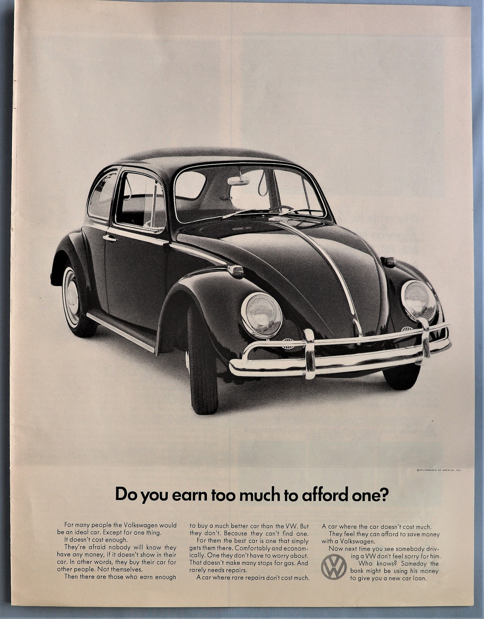 1966 VW Bug Car Advertisement. Vintage 1966 Volkswagen Bug Ad. 1966 VW ...