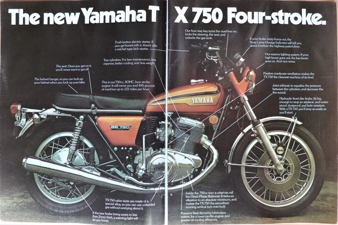 Yamaha Motorcycle Advertisement. Vintage 1973 Yamaha Motorcycle Ad ...