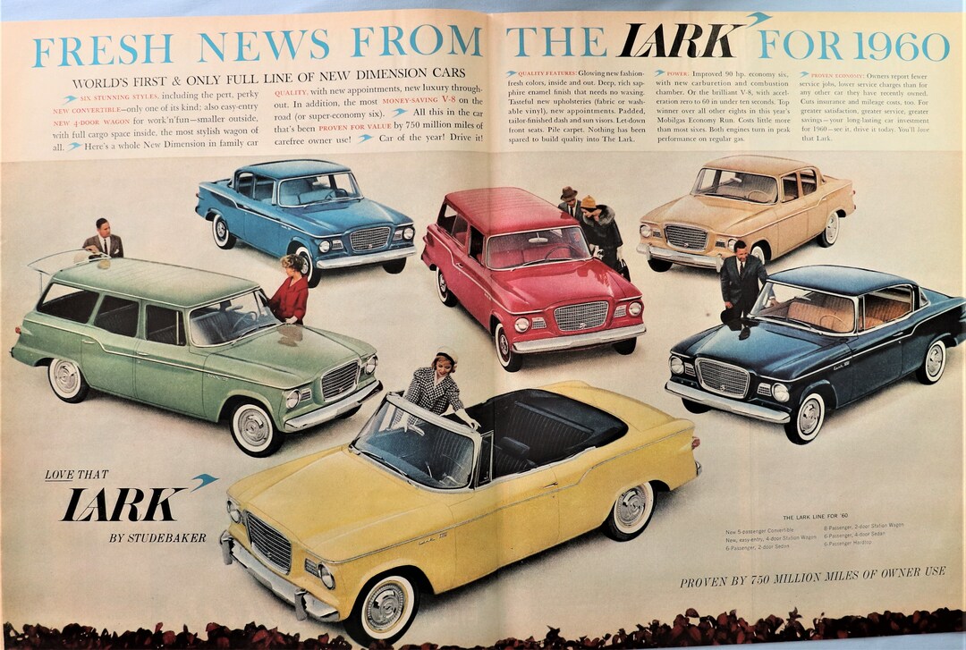 1960 Studebaker Lark Car Advertisement. Vintage 1960 Studebaker Lark ...