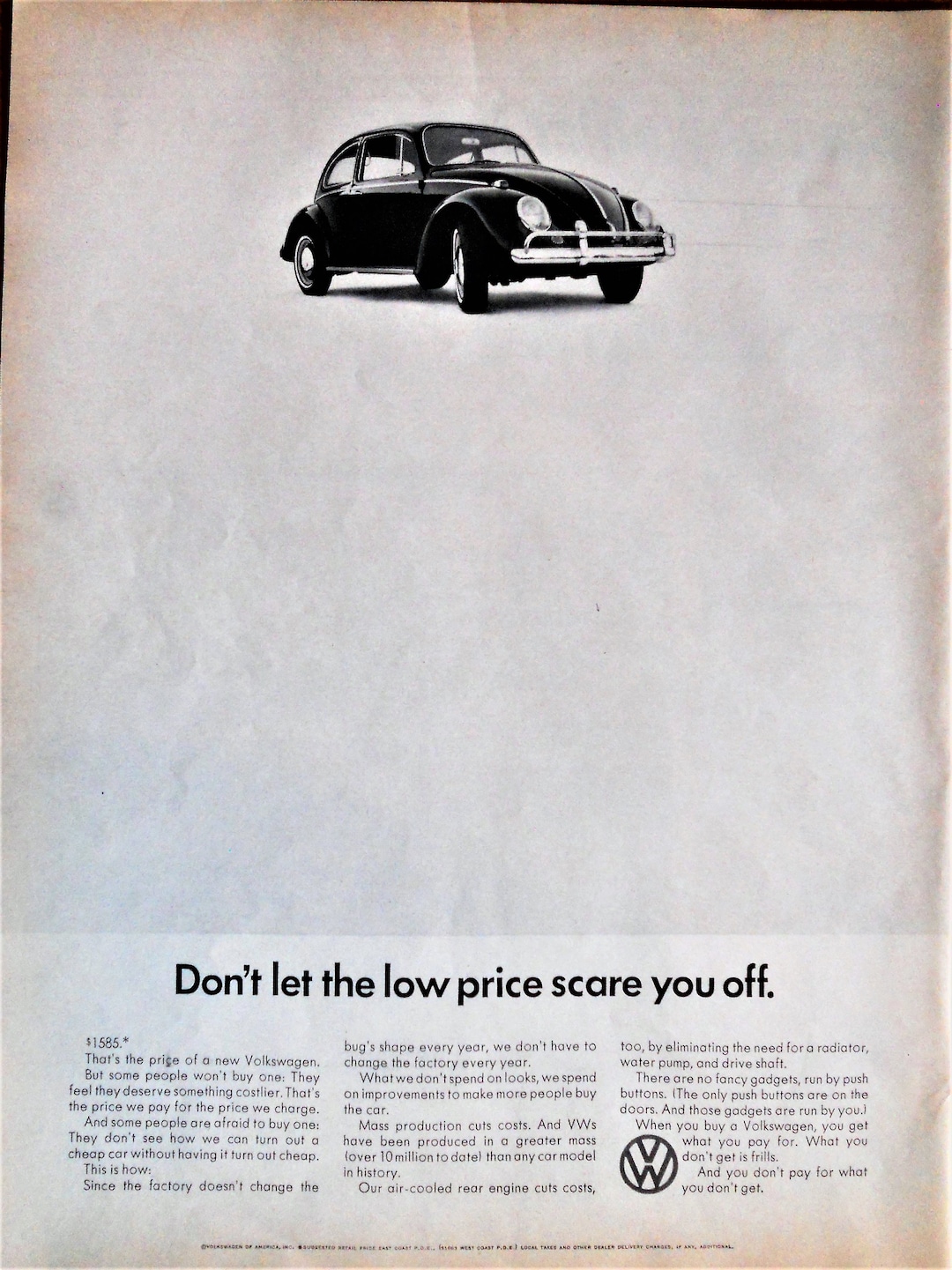 1966 VW Bug Ad. 1966 Volkswagen Beetle Ad. 1966 VW Beetle Ad. - Etsy