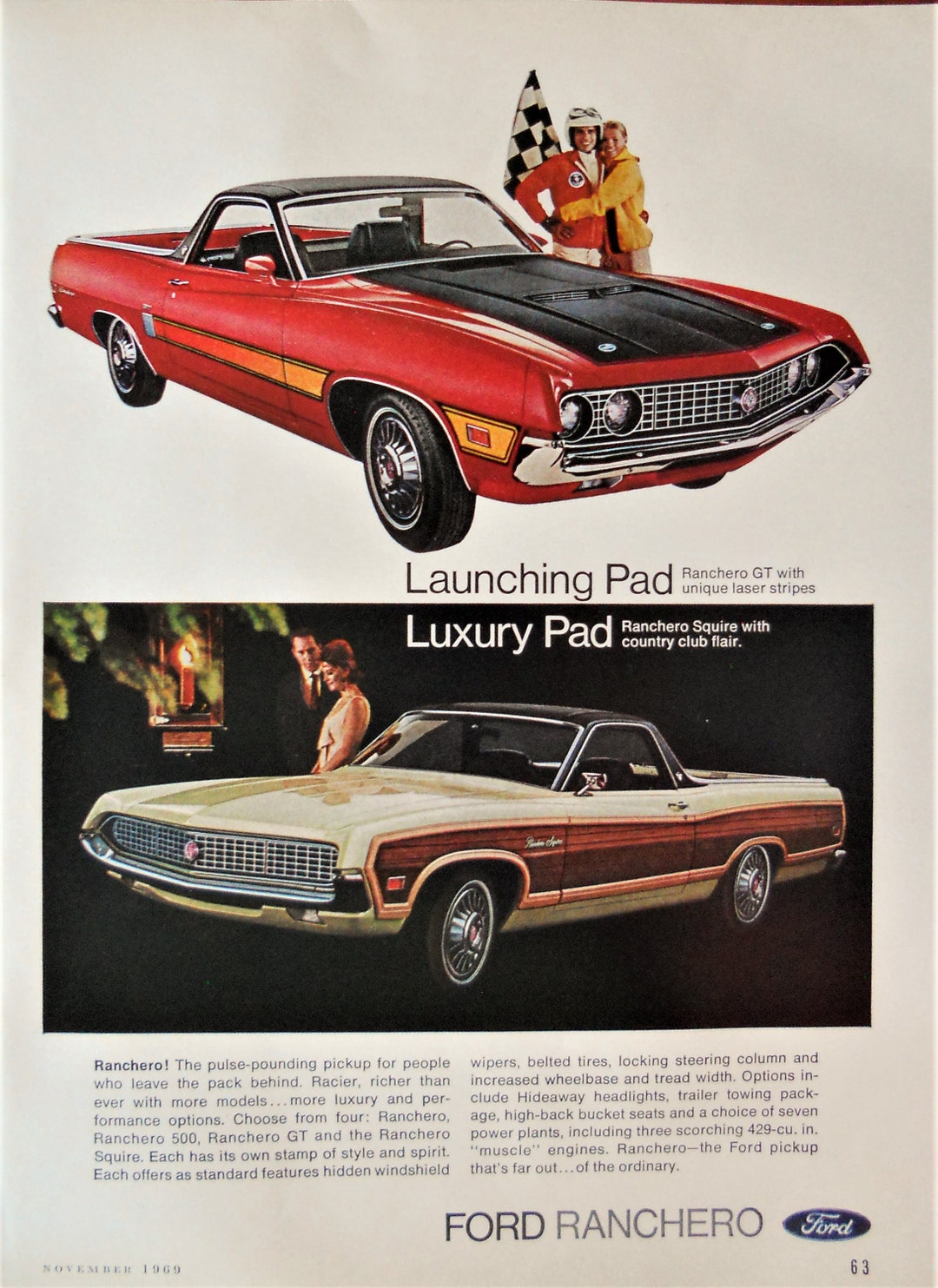 1970 Ford Ranchero Advertisement. Vintage 1970 Ford Ranchero Ad. 1970 ...