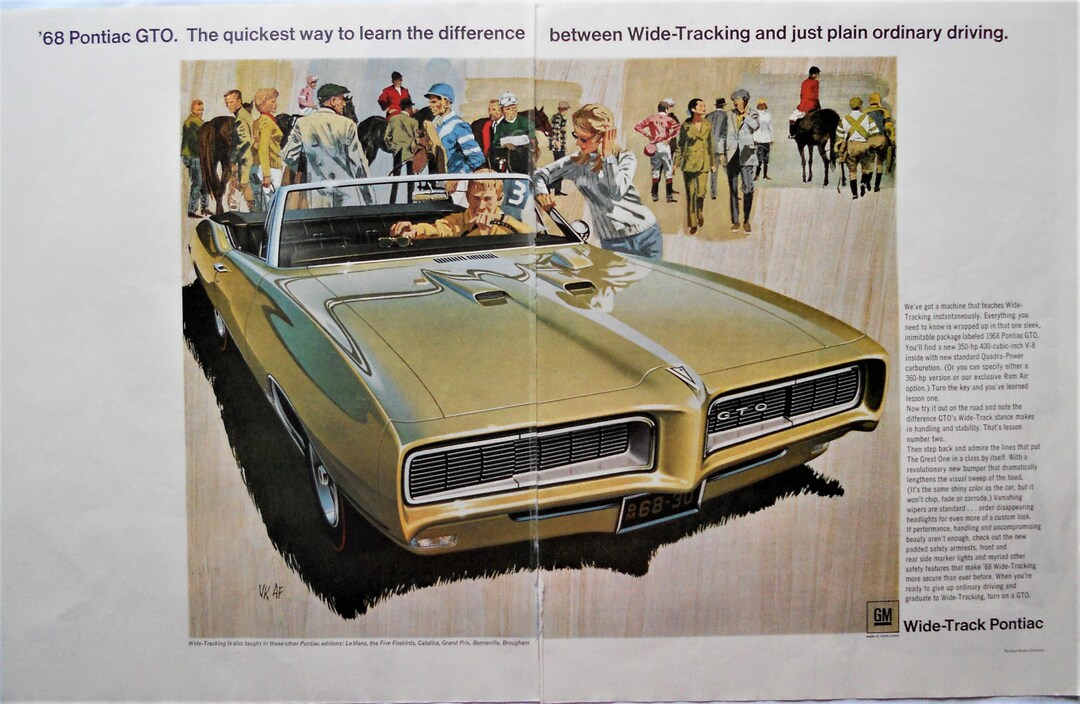 1968 Pontiac GTO Ad. Vintage 1968 Pontiac GTO Convertible Car ...