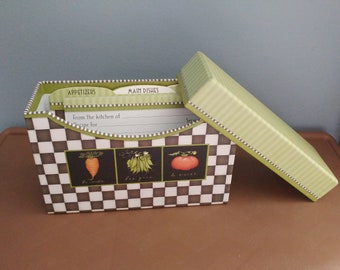 Cardboard Recipe Box - Etsy
