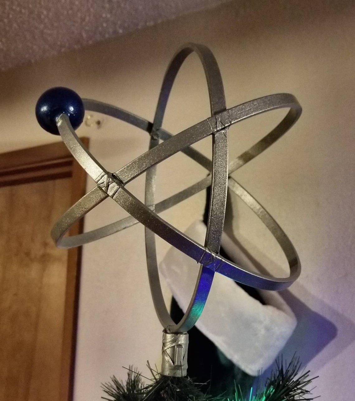 Atom Symbol Tree Topper Holiday Ornament Atheist Science 2 - Etsy