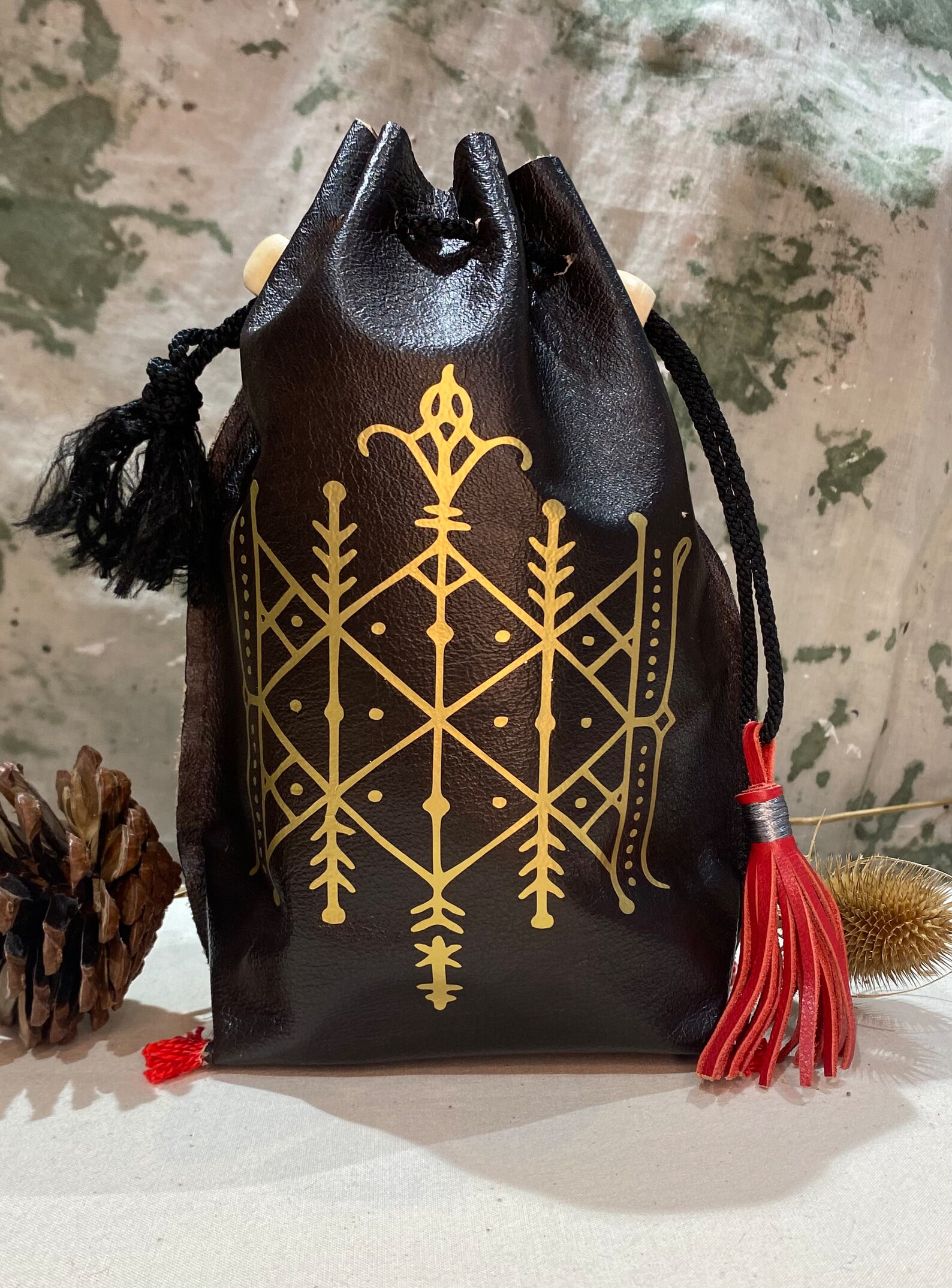 Magical Voodoo Leather Drawstring Bag/ Pouch - Etsy