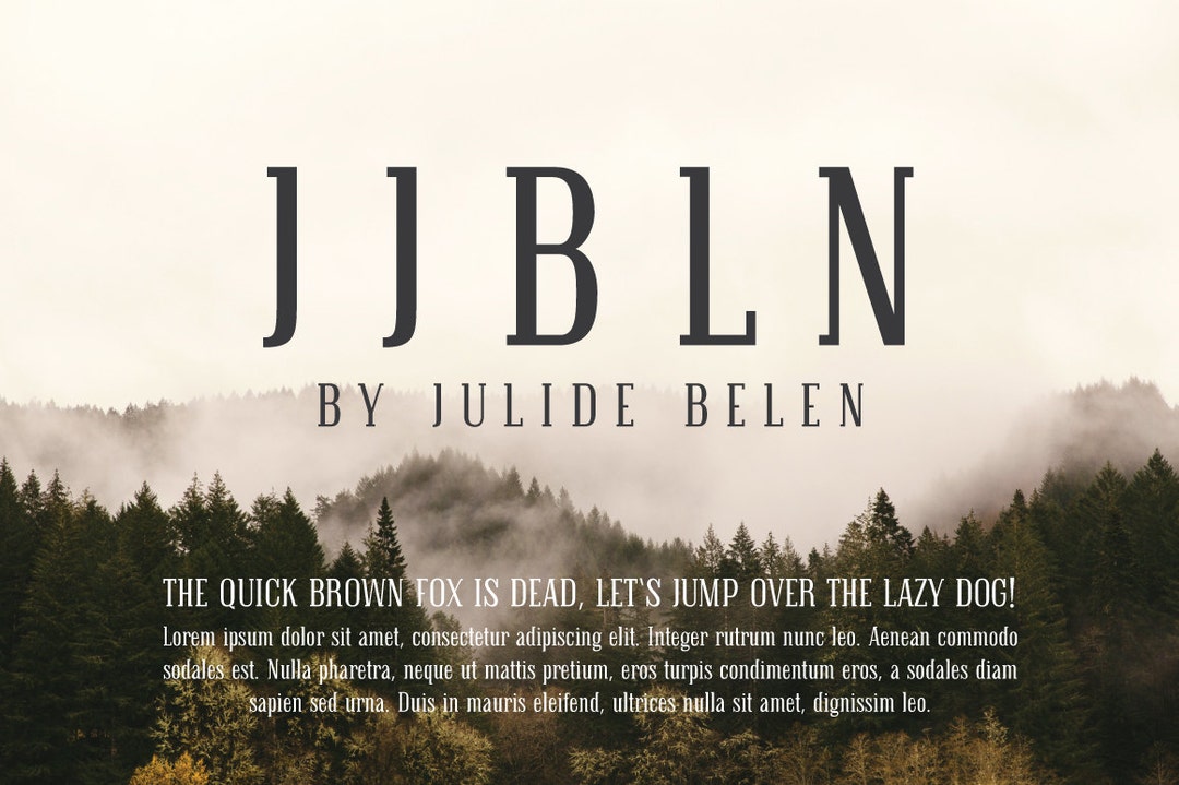JJBLN Font by Julide Belen: Elegant Slab Serif Regular - Etsy