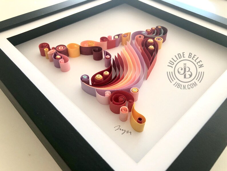 JJBLN Quilled Paper Art: Monogram for A - Etsy