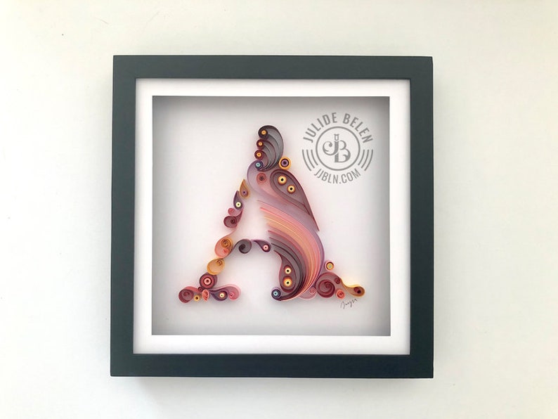 JJBLN Quilled Paper Art: Monogram for A - Etsy