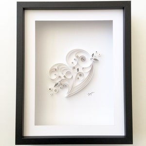 JJBLN Quilled Paper Art by Julide Belen: White Heart - Etsy