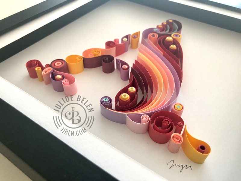 JJBLN Quilled Paper Art: Monogram for A - Etsy