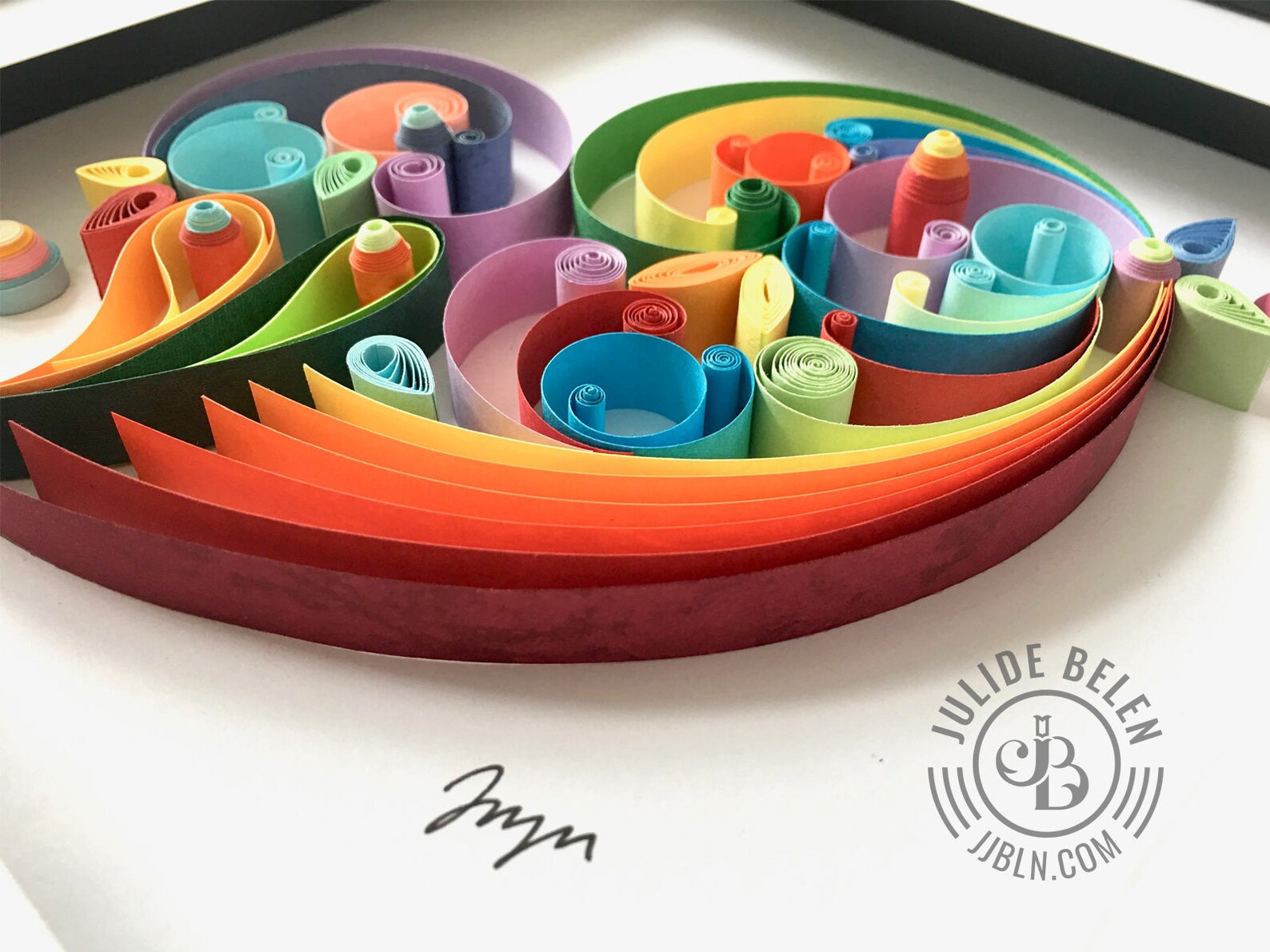 Quilled Paper Art by Julide Belen: Quilled Paper Heart Wall - Etsy