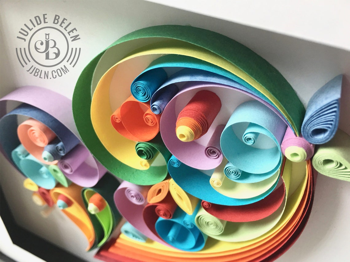 Quilled Paper Art by Julide Belen: Quilled Paper Heart Wall - Etsy