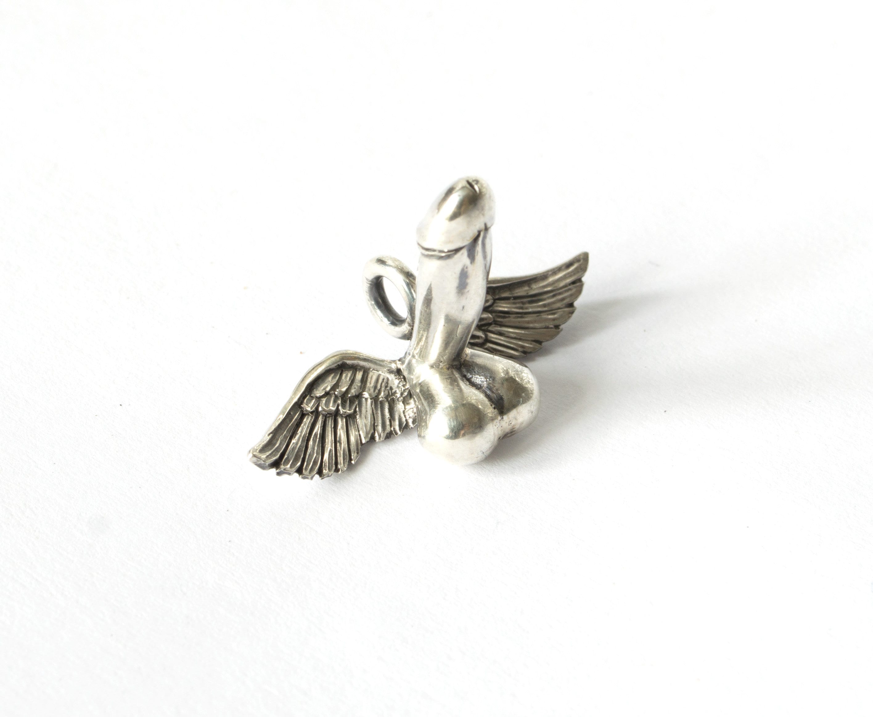 Silver Winged Phallus Charm Fascinum Pendant Sterling Silver - Etsy