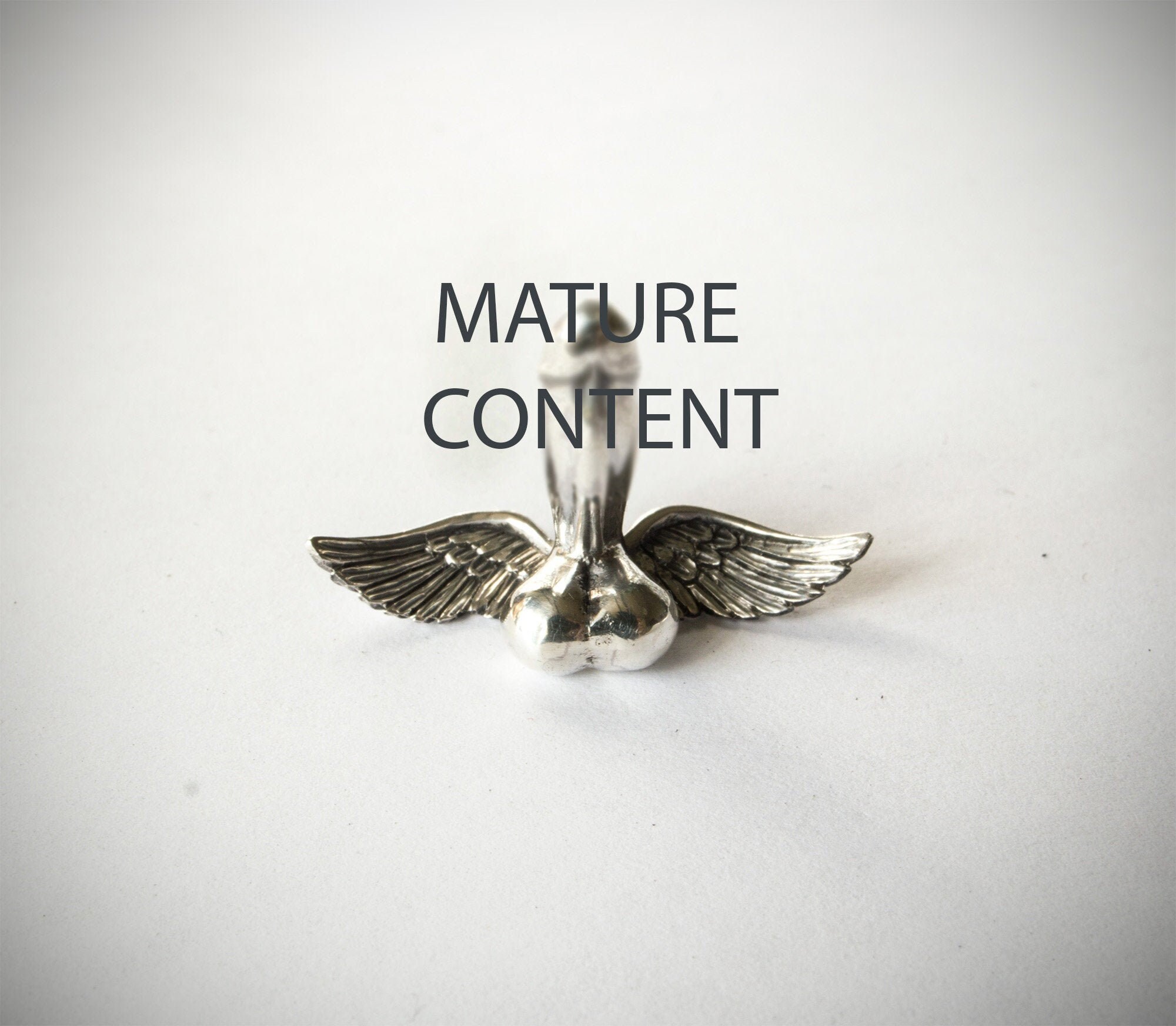 Silver Winged Phallus Charm Fascinum Pendant Sterling Silver - Etsy