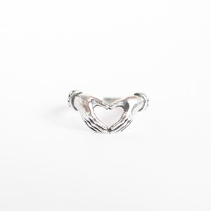 Heart Hand Gesture Ring. Hands, Showing the Sign of a Heart, a Kind of ...