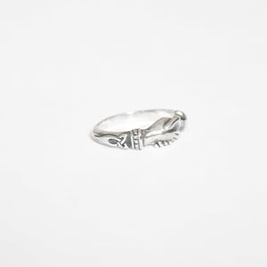 Handcrafted Sterling Silver Fede Ring - Ancient Roman Handshake Design ...