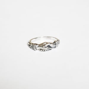 Handcrafted Sterling Silver Fede Ring - Ancient Roman Handshake Design ...