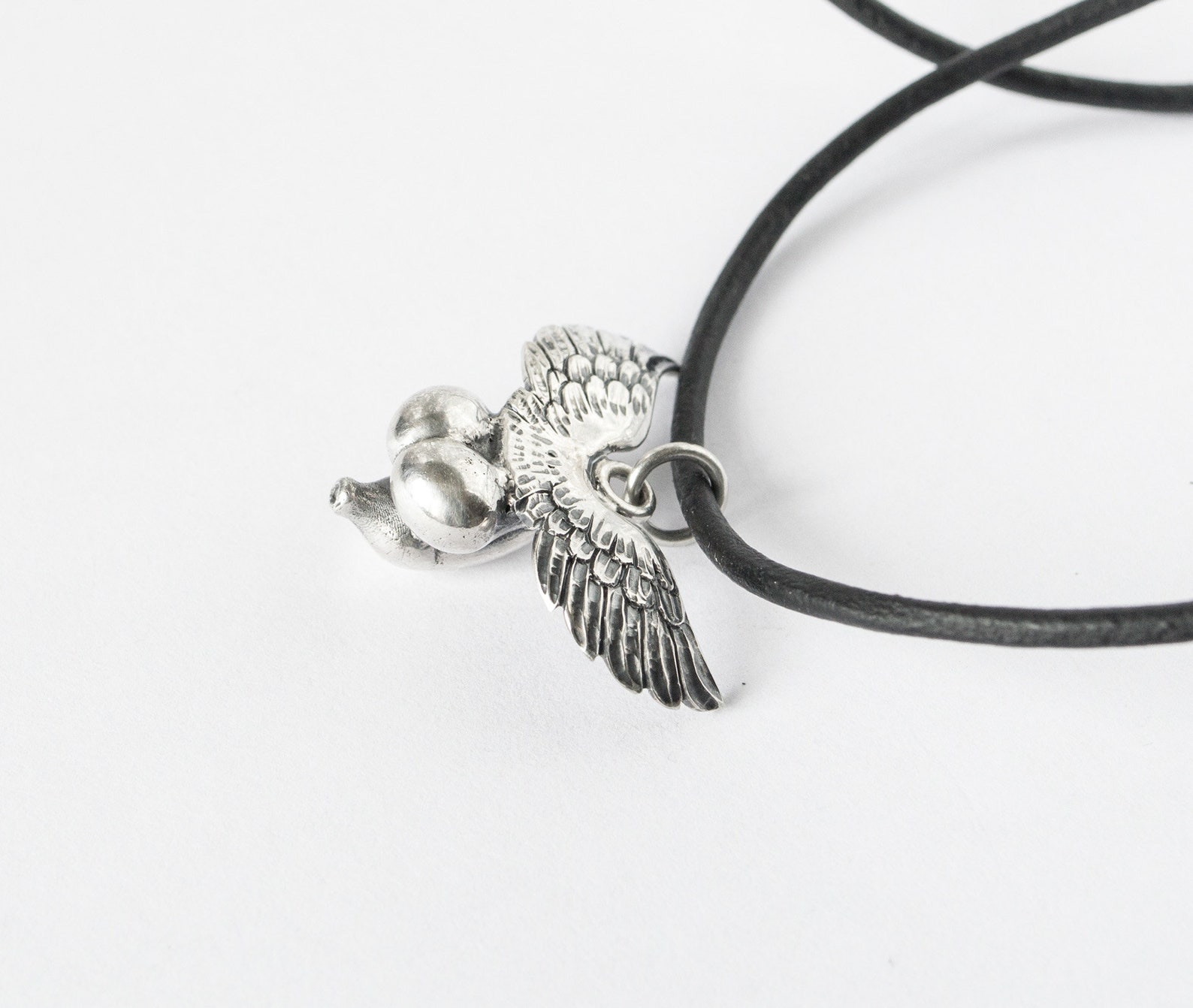 Flying Penis Pendant, Silver Winged Phallus Charm, Fascinum, Sterling ...