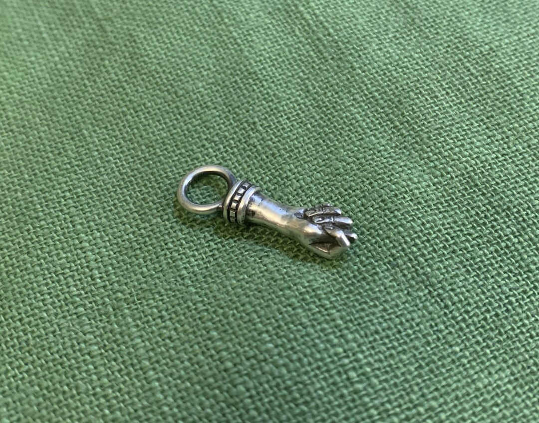 Sterling Silver Fig Pendant, Protection Figa Charm, Mano Fica, Good ...