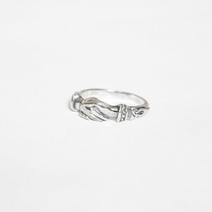 Handcrafted Sterling Silver Fede Ring - Ancient Roman Handshake Design ...