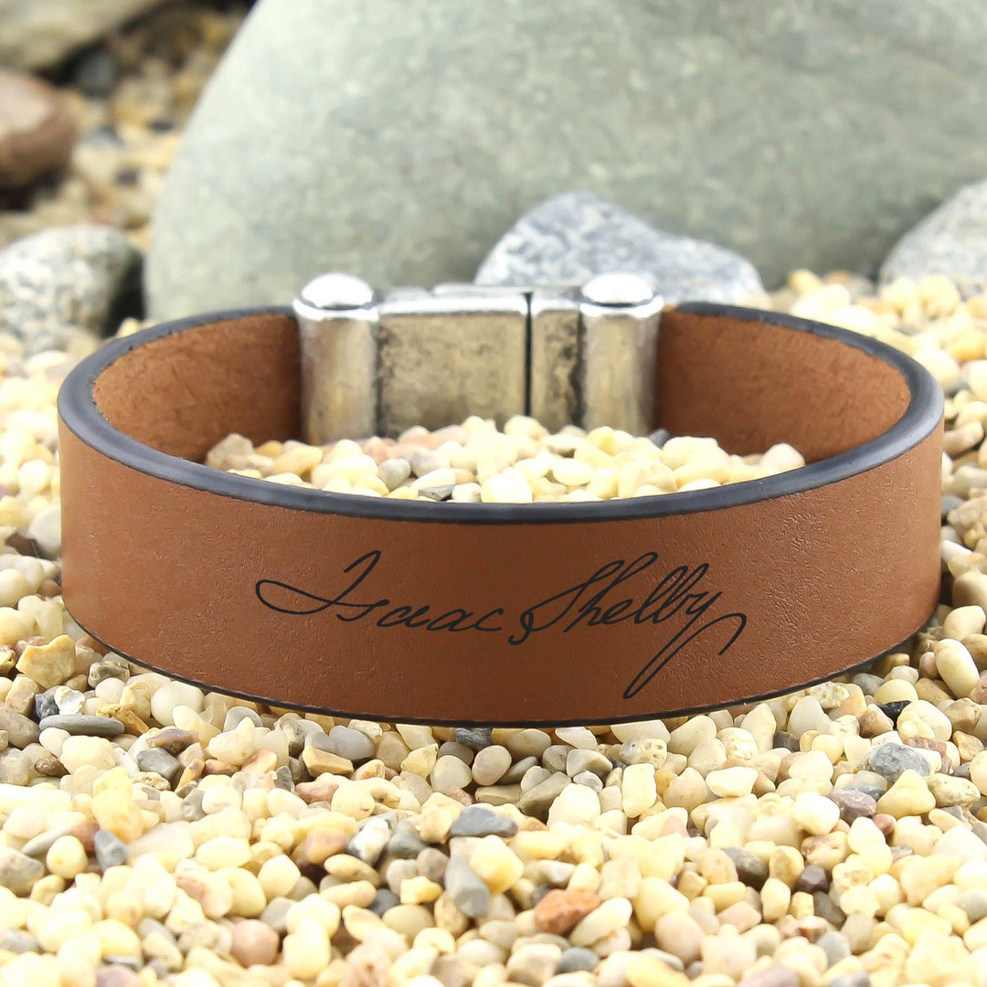 Handwriting Bracelet, Personalized Signature Bracelet, Engraved ...