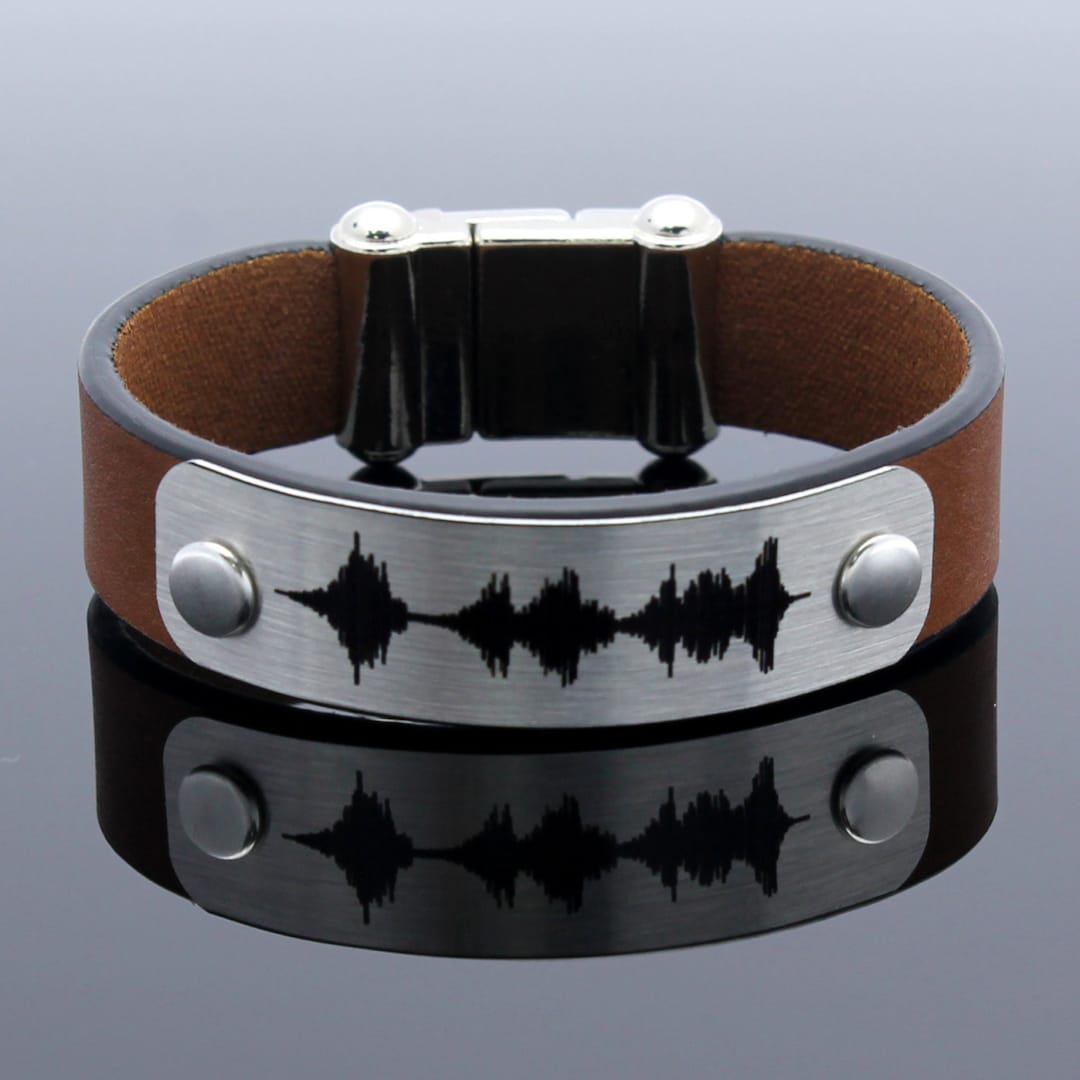 Personalized Bracelet, Sound Waves Bracelet, Voice Recording, Keepsake ...