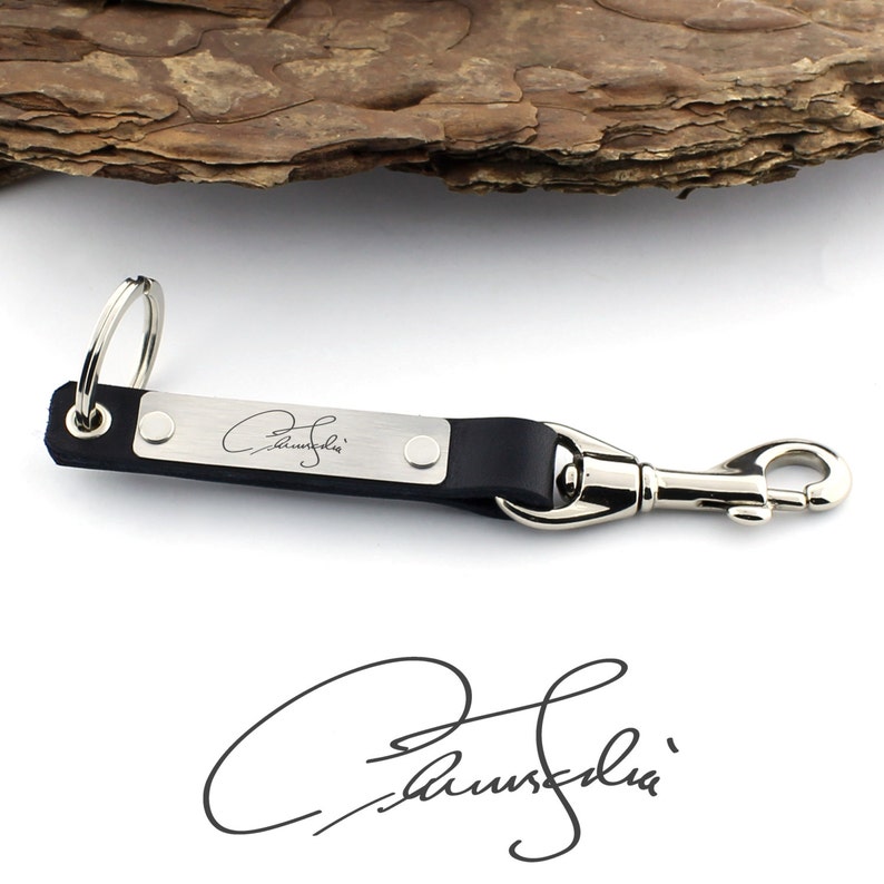 Personalized Signature Keychain, Actual Handwriting, Custom Key Fob ...