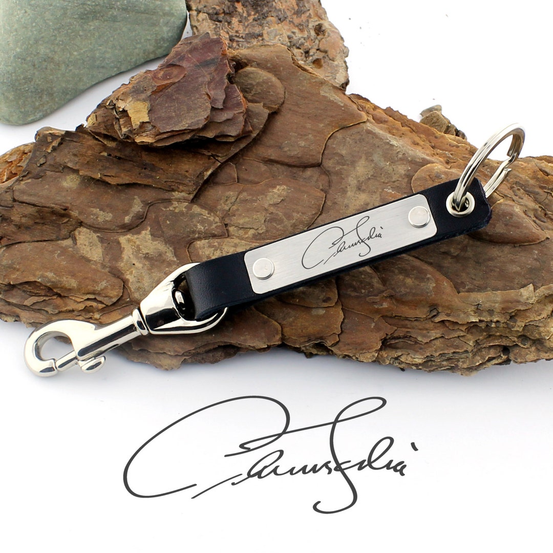 Personalized Signature Keychain, Actual Handwriting, Custom Key Fob ...