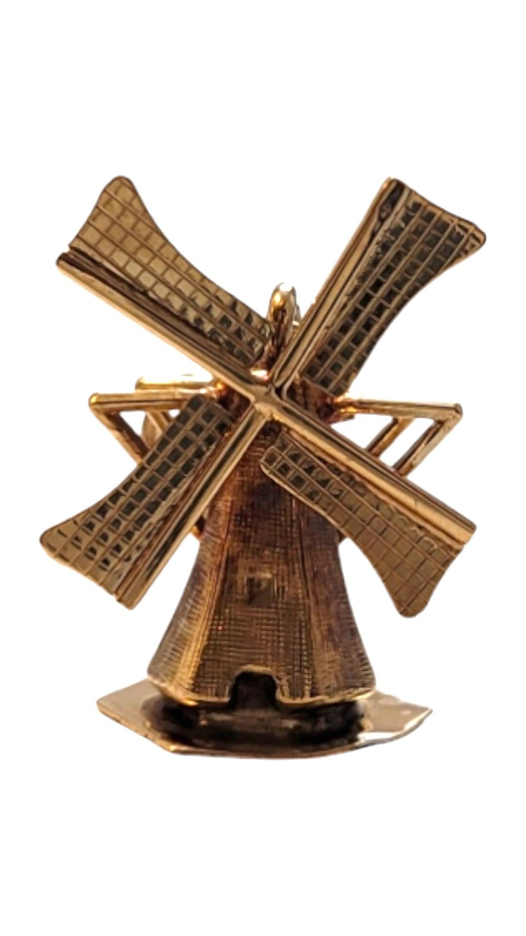 14k Yellow Gold Articulating Windmill Charm #20379 - Etsy