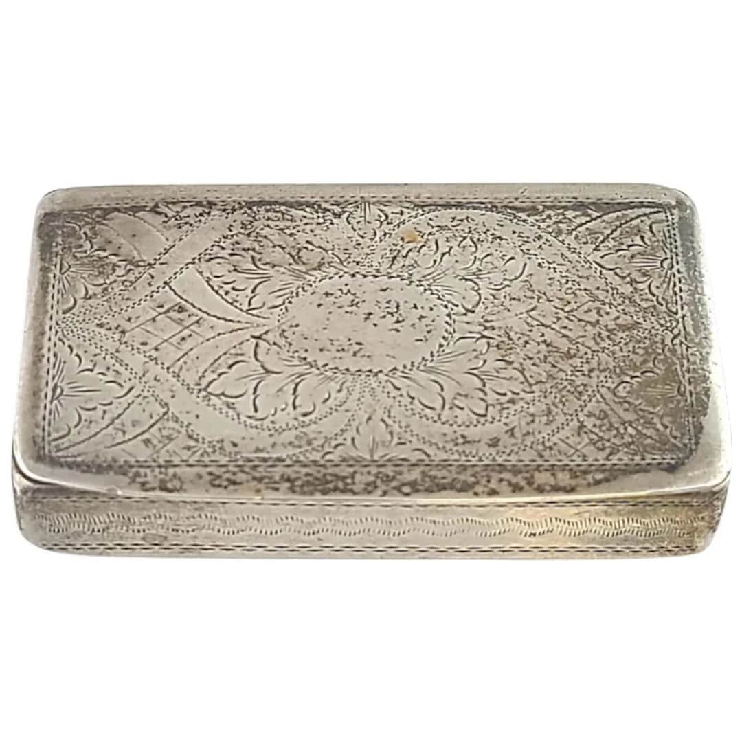 Antique Birmingham England Edward Smith Sterling Silver Trinket/snuff ...
