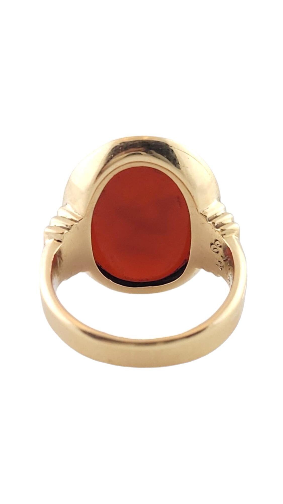 10k Yellow Gold Carnelian Roman Soldier Head Ring Size 7.5 #16181 - Etsy