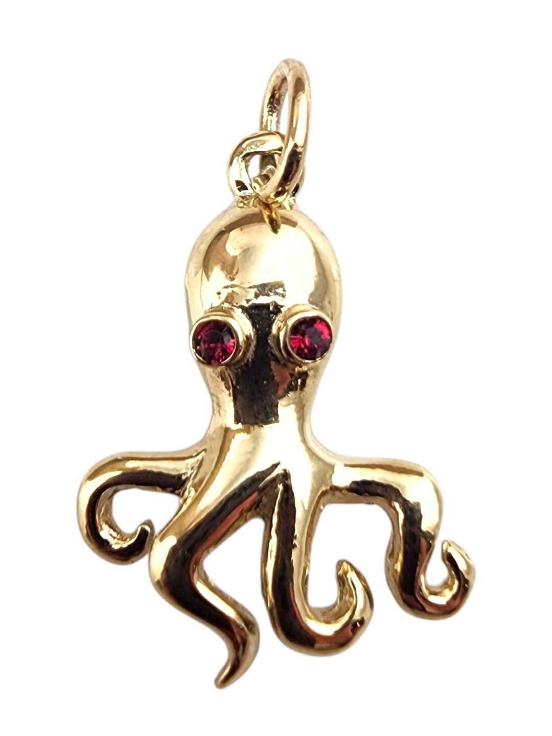 10k Yellow Gold Octopus Charm #22323 - Etsy