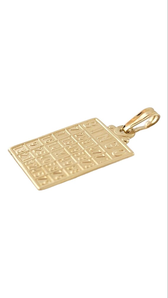 14k Gold Bingo Pendant - Gem