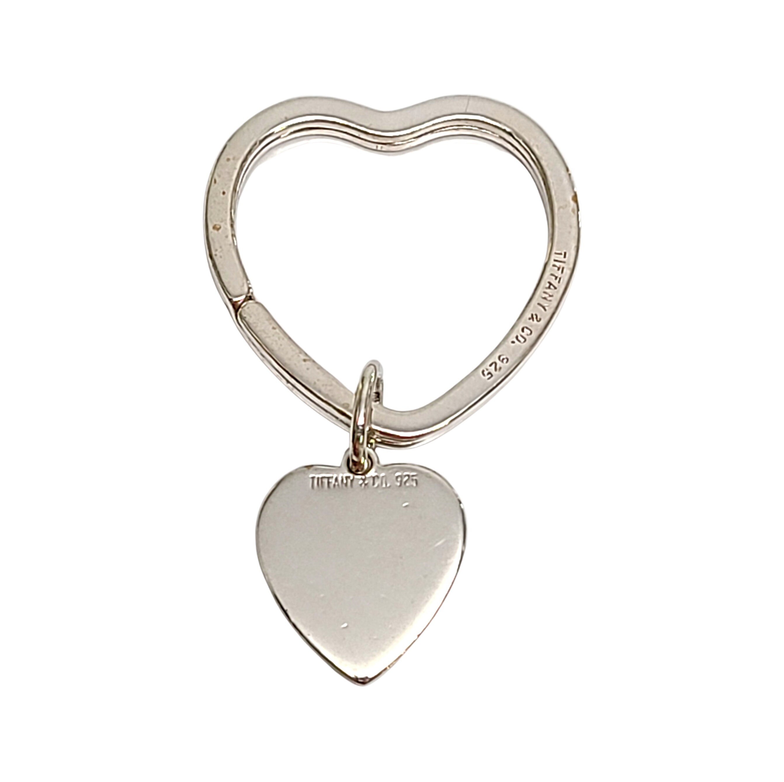 Tiffany & Co Sterling Silver Heart Key Ring with Heart Tag | Etsy
