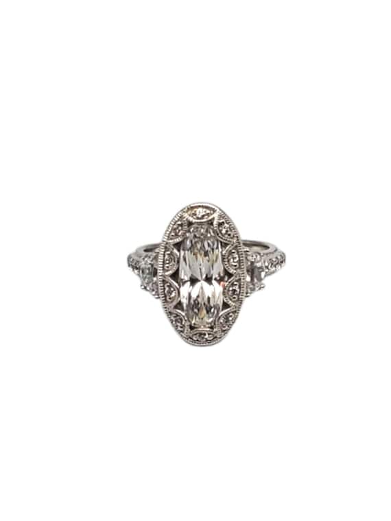 Tacori Sterling Silber Cz Ring GroBe 4.25 17318 Etsy