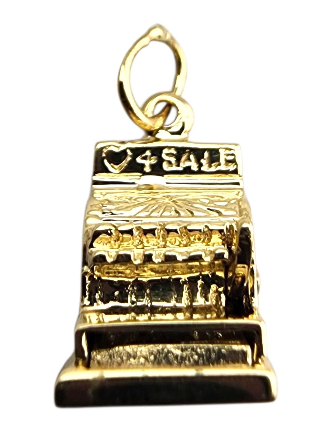 14 Karat Yellow Gold Cash Register Charm #23908 - Etsy