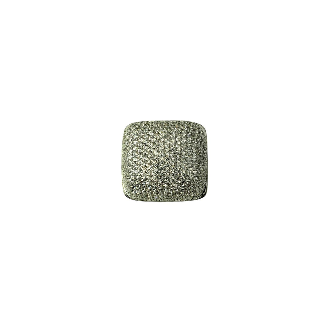 Suzy Levian Sterling Silver Brown & White Cubic Zircon Dome Ring Size 5 ...