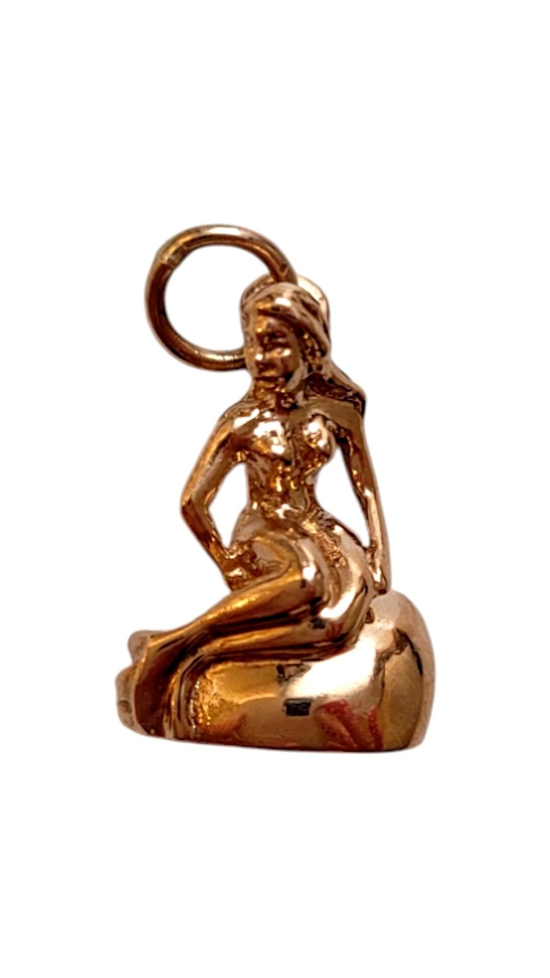 14k Yellow Gold the Little Mermaid Charm #20381 - Etsy