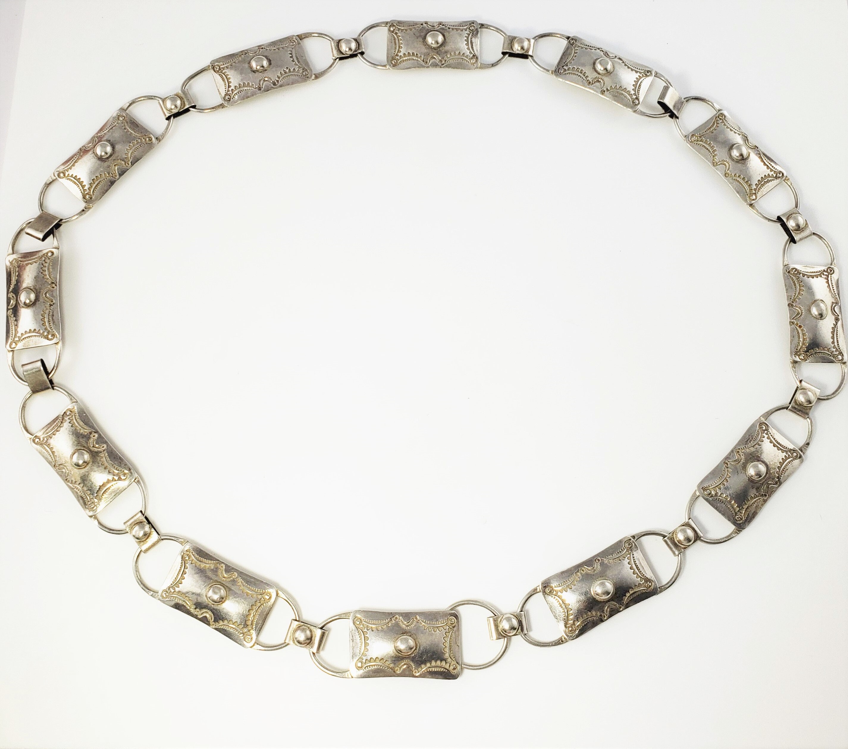 Vintage Native American Rectangle Conch Belt 7671 | Etsy