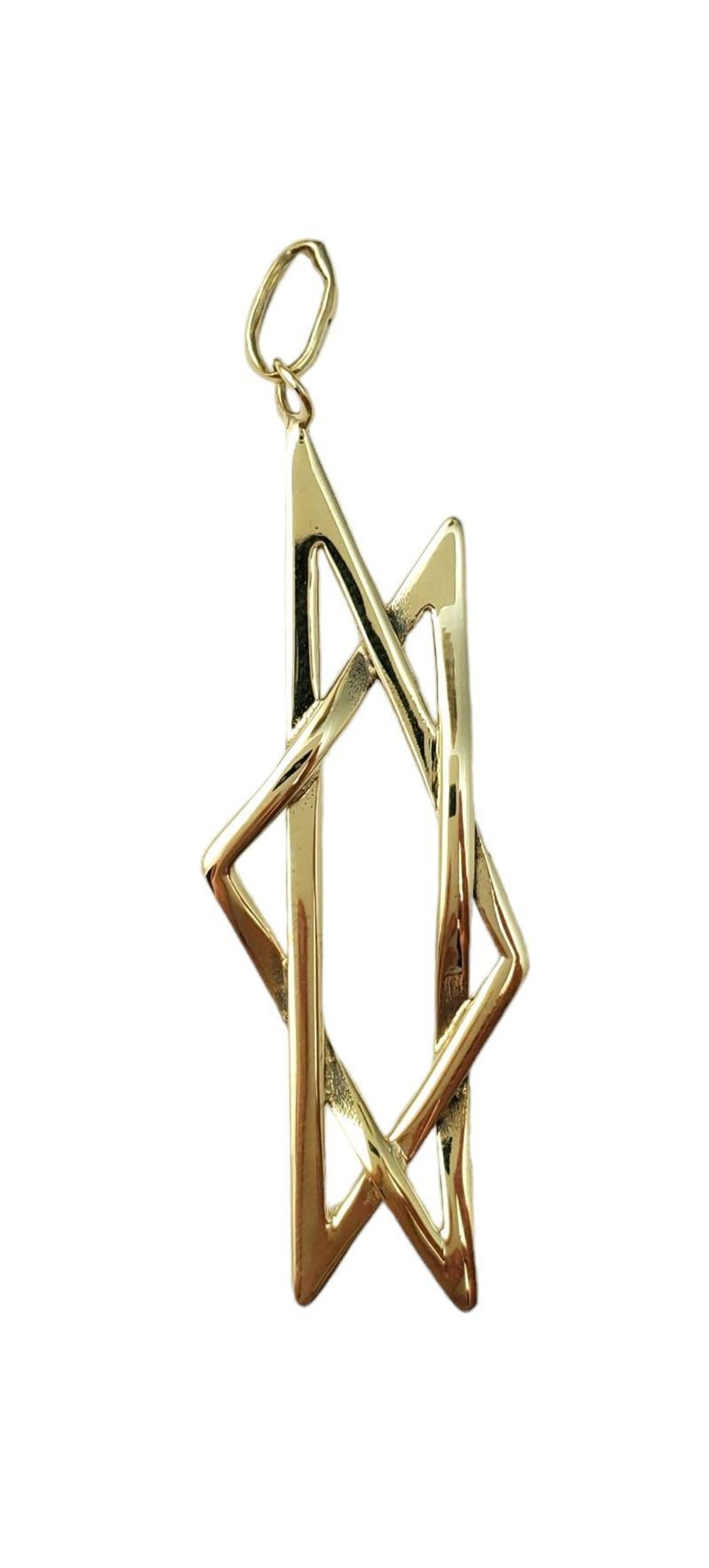 14k Yellow Gold Abstract Star of David Pendant #19793 - Etsy