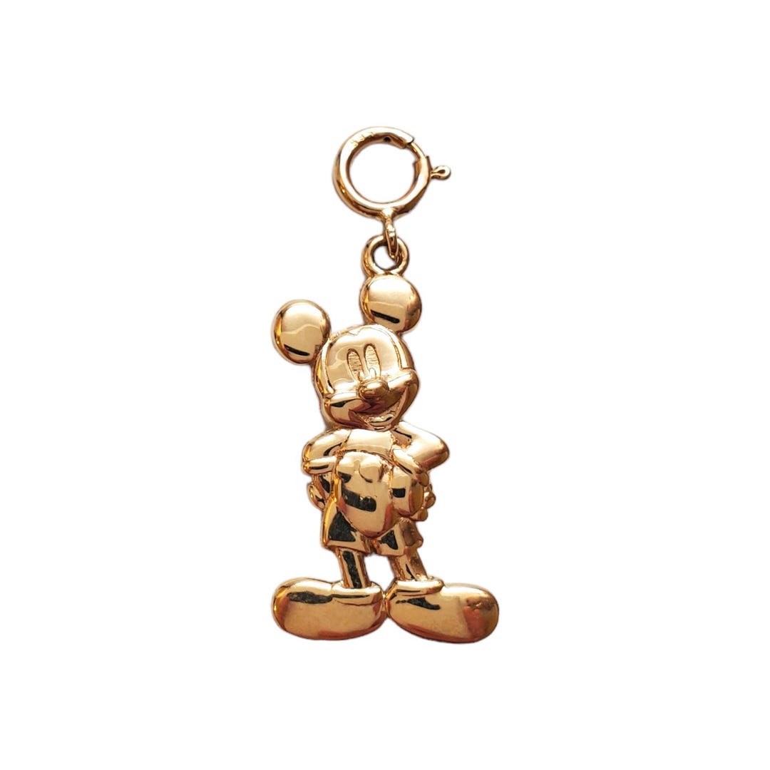 Disney 14k Yellow Gold Mickey Mouse Charm 18069 - Etsy
