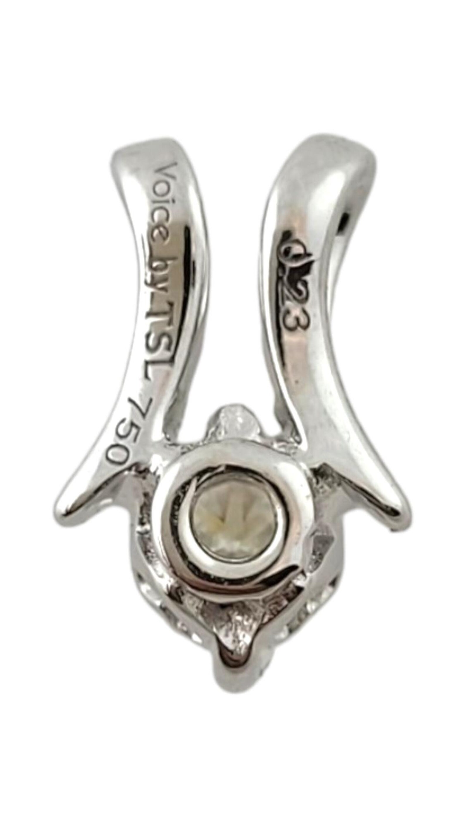 Voice by TSL 18 Karat White Gold Diamond Pendant #17778 - Etsy
