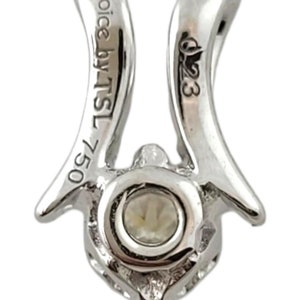 Voice by TSL 18 Karat White Gold Diamond Pendant #17778 - Etsy