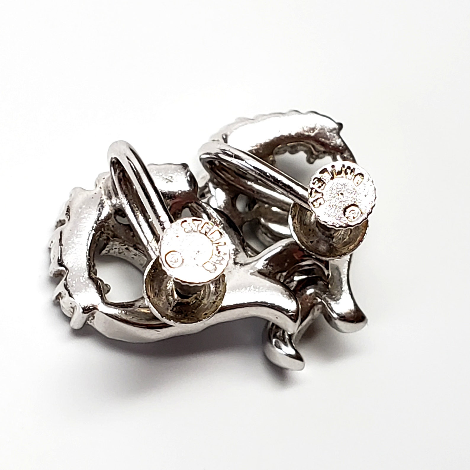 Vintage Engel Bros Sterling Silver Rhinestone Pendant and - Etsy