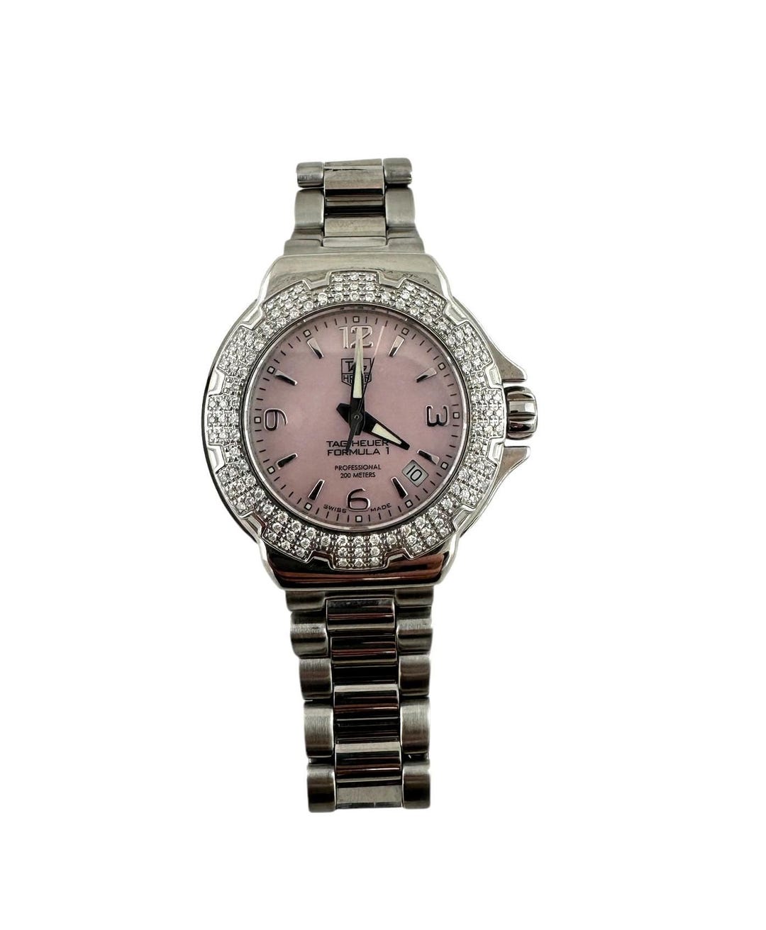 Tag Heuer F1 Ladies Watch Diamond Bezel Pink Mop Dial 37mm 20554 - Etsy